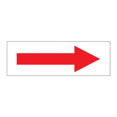 Red arrow on white Sign - Tiger Supplies