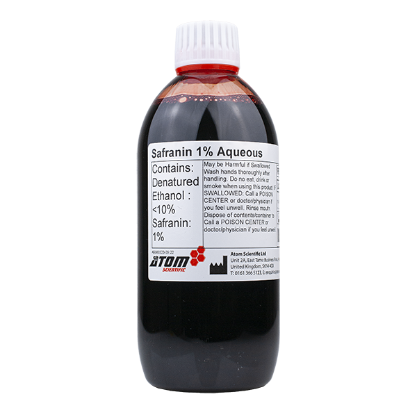 Gram Stains Ready to Use 1% Safranin 1ltr Each - Trafalgar Scientific