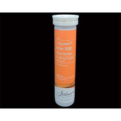 Iron Test Strips J-Quant® 0-500mg/l Pk 100 - Trafalgar Scientific
