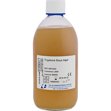 Tryptone Soya Agar (TSA) (USP) 250ml Pk 10 - Trafalgar Scientific