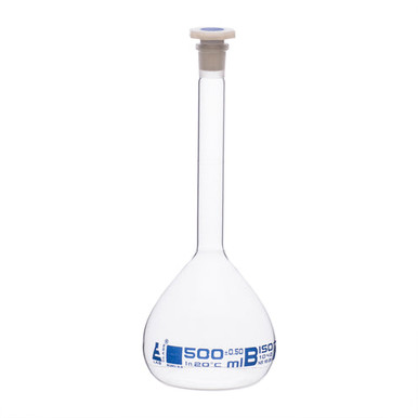 Flask 500ml Volumetric Class B Glass Pk 2 - Trafalgar Scientific