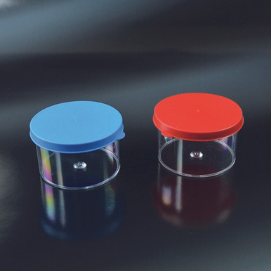 Containers 30ml PP Sputum Pressure Cap Red ST Pk 400 - Trafalgar Scientific