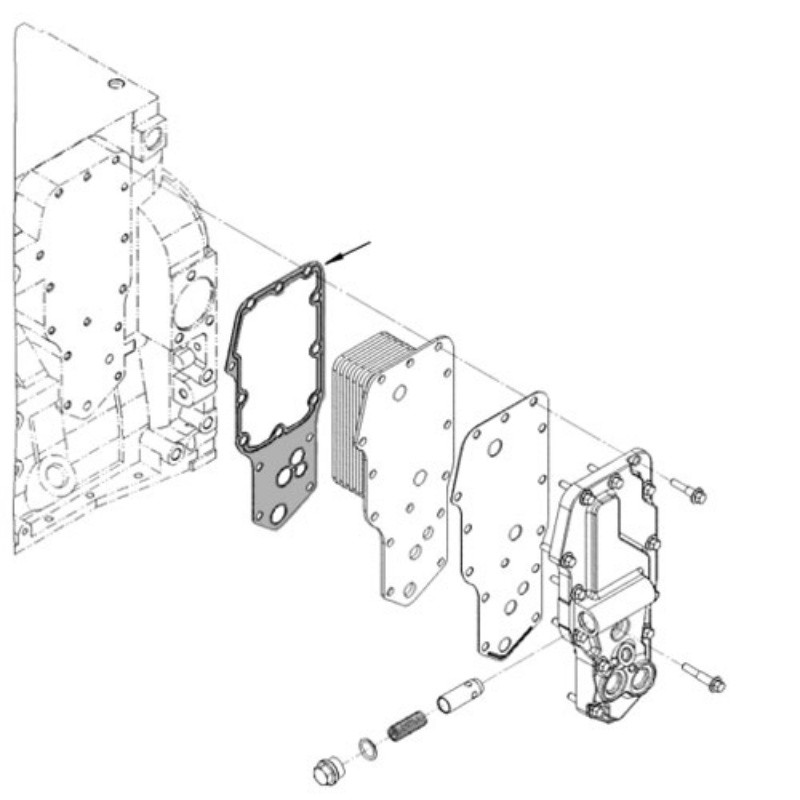 P131443 - Cummins 6B Oil Cooler Mounting Gasket | 4932124