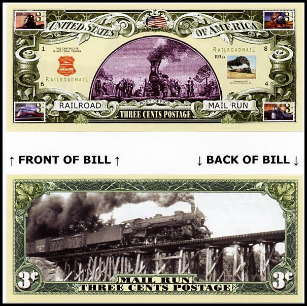 Postage Stamps Philatelic USPS Set of 5 Novelty Commemorative Bills ...