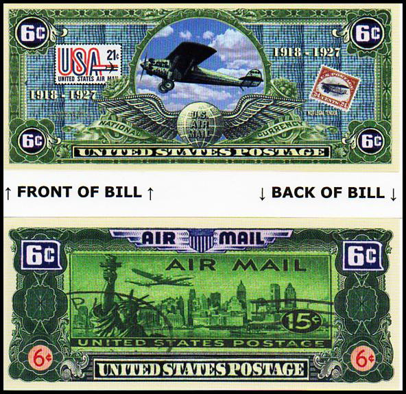 Postage Stamps Philatelic USPS Set of 5 Novelty Commemorative Bills ...