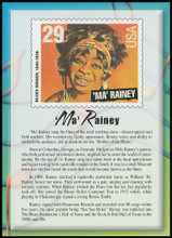 Ma Rainey Stamp : Black Heritage Series Collectible Postcard - First ...