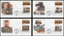 3393 - 3396 / 33c Distinguished American Soldiers with Tabs Set of 4 ...