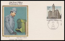 UX99 / 13c Old Post Office, Washington, D.C. 1983 Colorano Silk Postal ...