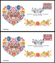 5660 - 5661/ 58c Love Flowers Stamps Set of 2 FDCO Exclusive 2022 FDCs ...