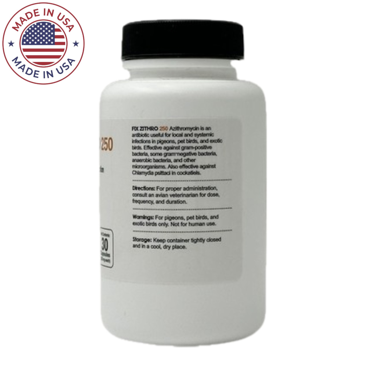 Thomas Labs Bird And Fish Zithro - Azithromycin 250mg 30 Tablets ...