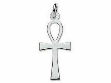 Small Silver Ankh on a Trace Chain - Francis James Jewellers
