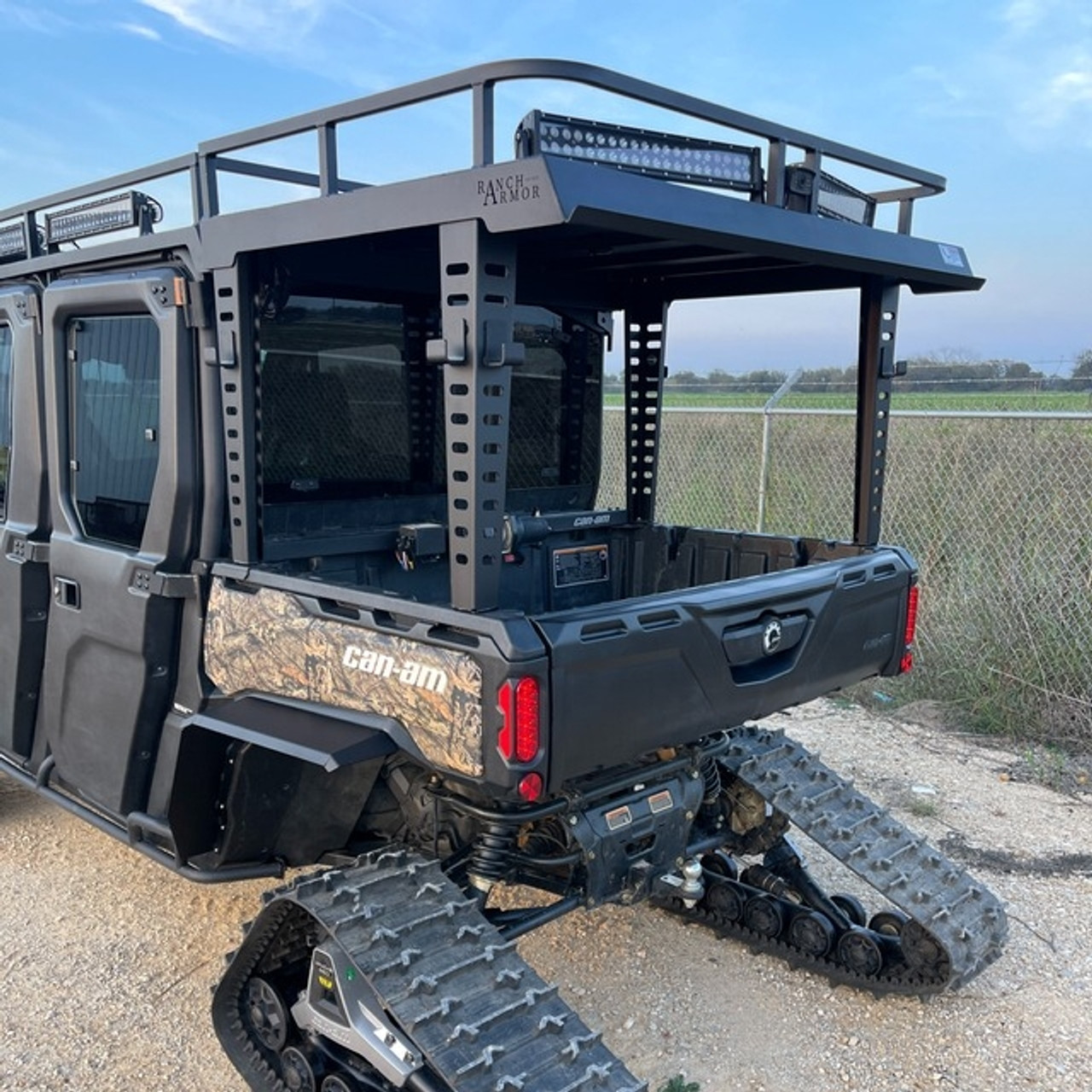 Can Am Defender Rear Raised Bed Rack By Ranch Armor Crb1 Xx