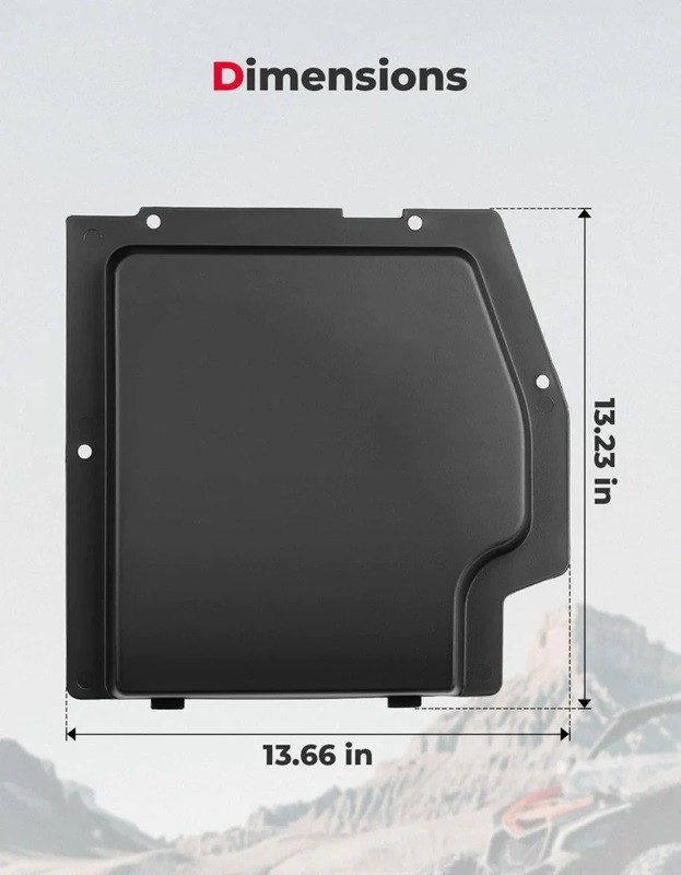 Can-Am Maverick X3 Battery Cover Plate by Kemimoto - B0404-00101BK