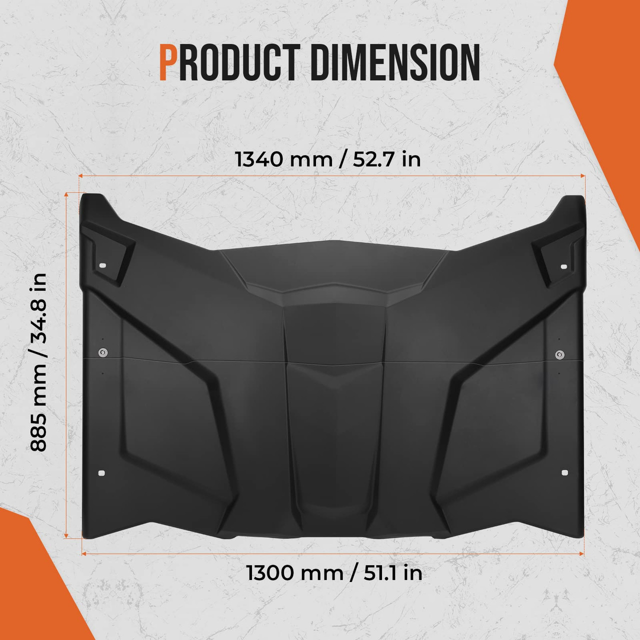 Can-Am Maverick X3 Front Lower Door Inserts & Plastic Roof by Kemimoto ...