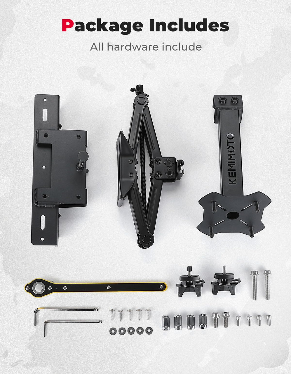 Can-Am Defender Spare Tire Holder by Kemimoto B1001-01802-BK