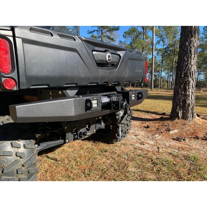Can-Am Defender Rear Bumper W/ Lights And Winch Mount by Wild Boar - 3359