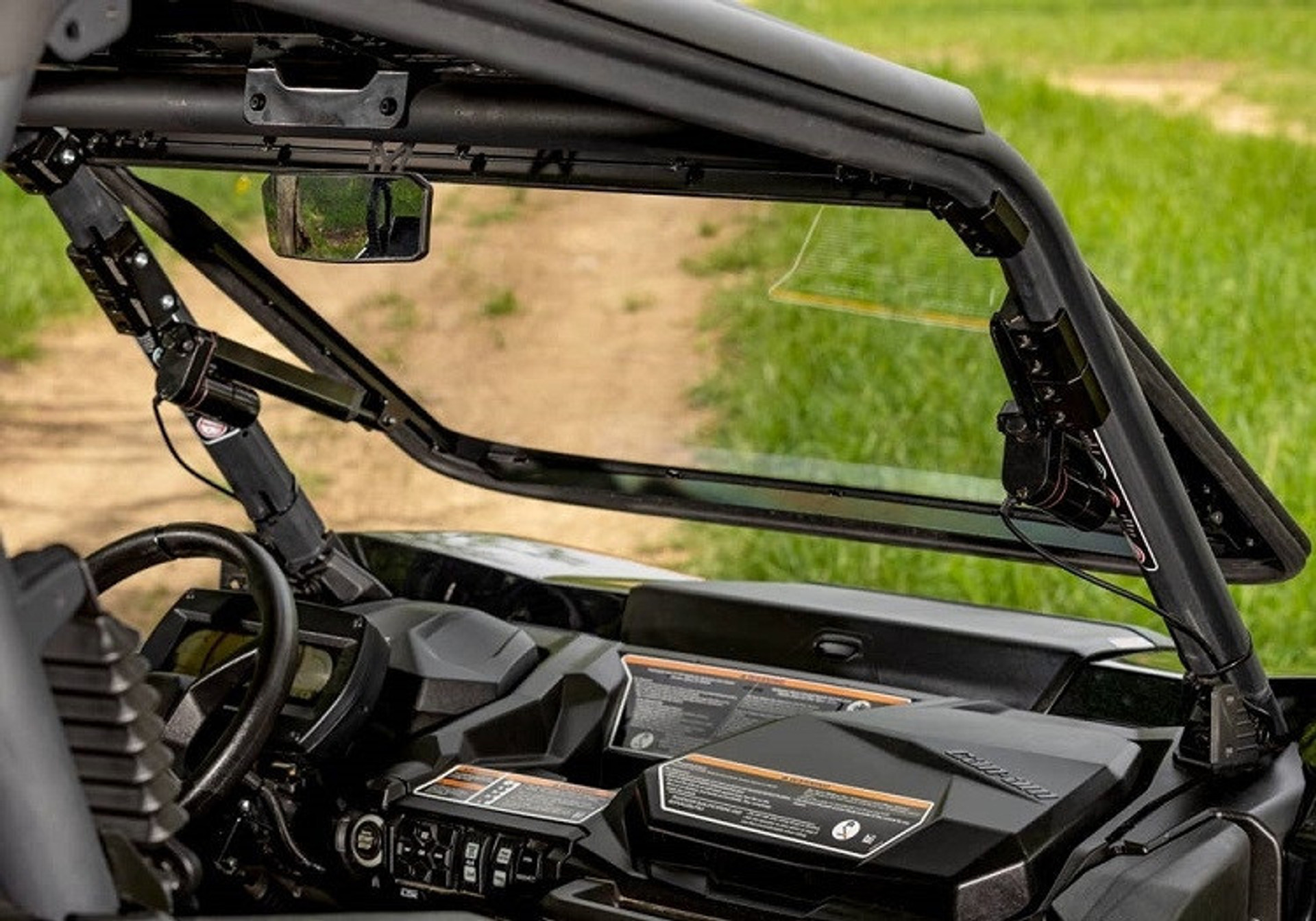 Can Am Commander Maxdrive Power Flip Windshield By Superatv Pfws Ca