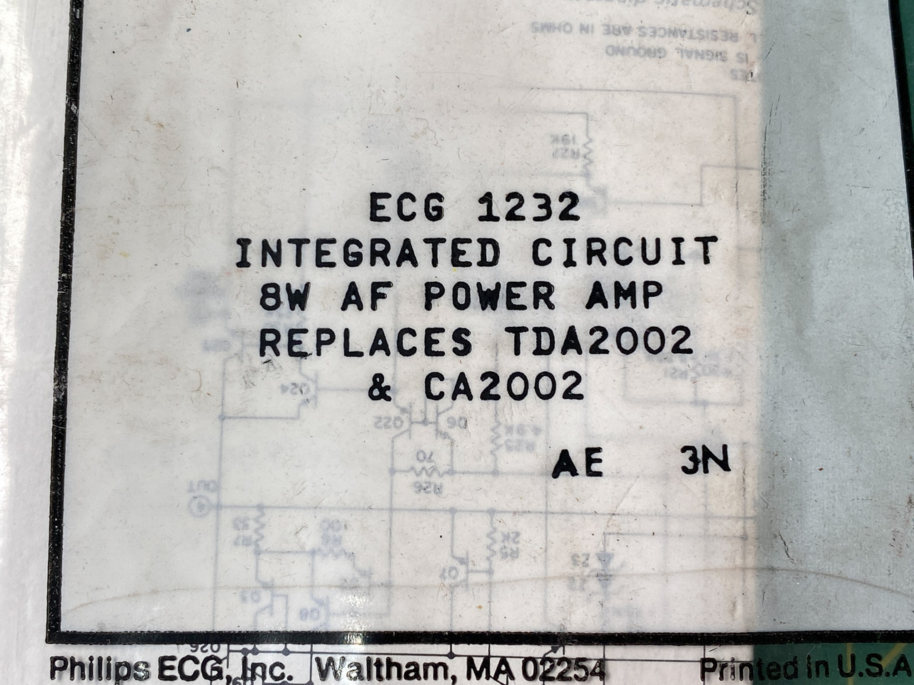 Sylvania / Philips ECG 1232 8W AF Power Amp - FF20121
