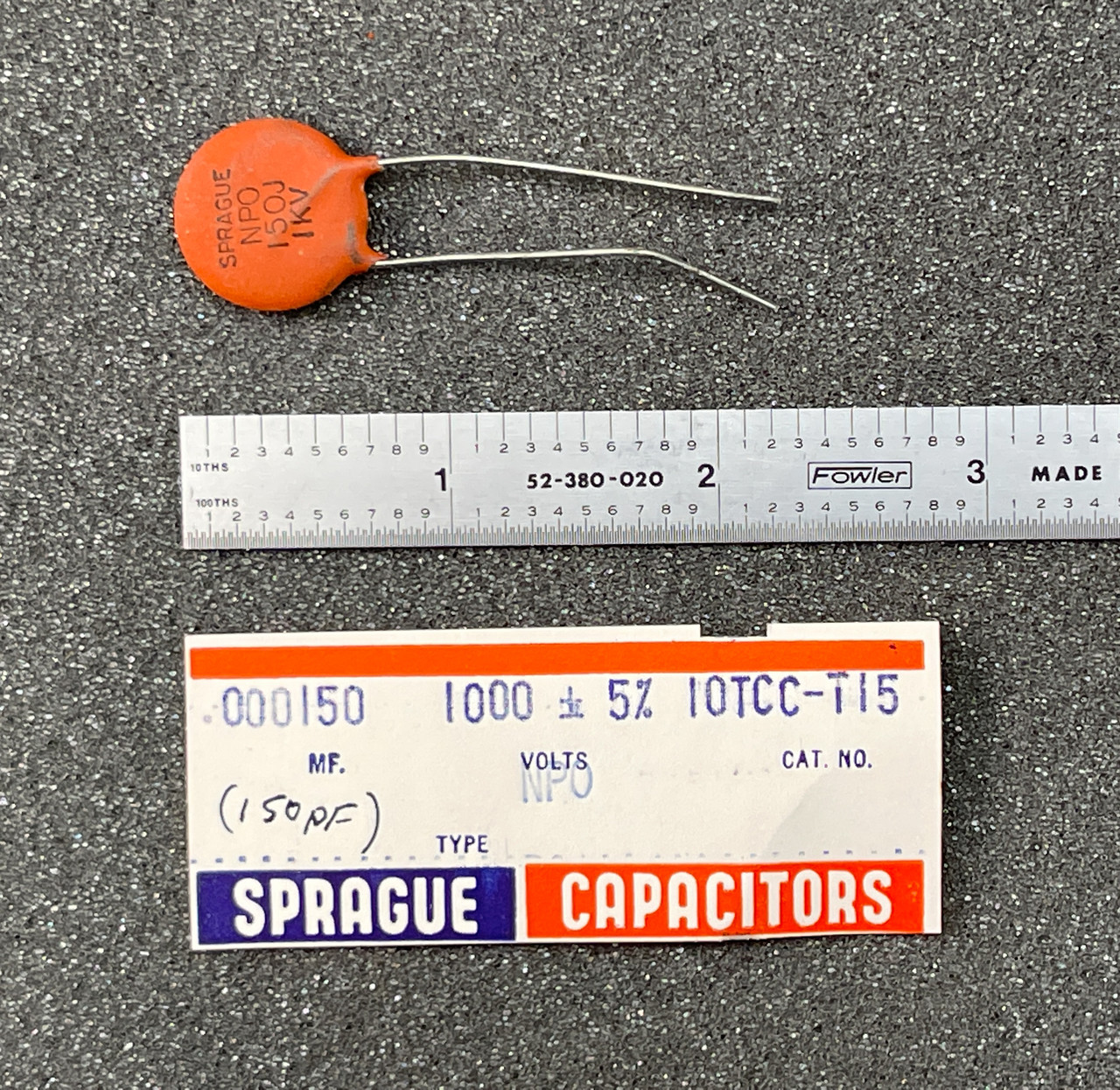 Sprague 10TCC-T15 Ceramic Capacitor, 1kV, 150 MF - FF20201