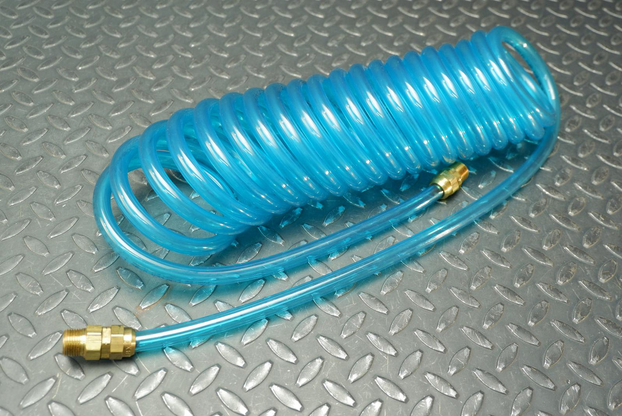 Parker Parflex 20ft Coiled Air Hose 3/4" Brass Fittings