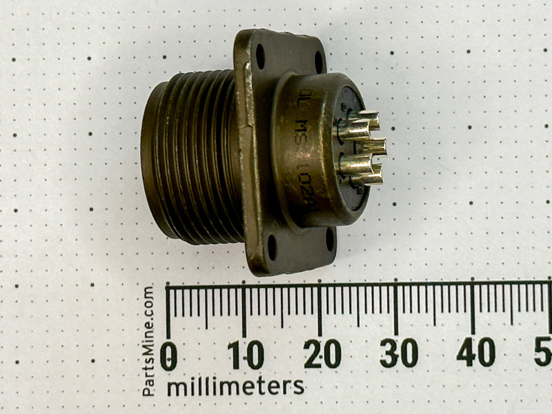 5-Pin Male Bulkhead Amphenol Connector, MS3102A14S-5P - A23050
