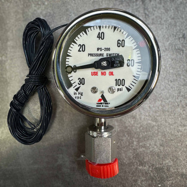 Ametek IPS-200-HA Indicating Pressure Switch Gauge