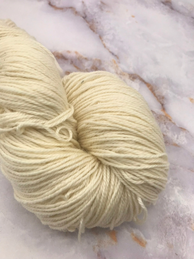 Bleached Merino Yak Silk Fingering Weight Undyed Yarn / Stick Chick Yarns