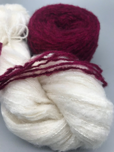 Brushed Boucle Silk & Merino Wool Fingering Weight Undyed Yarn / Stick ...