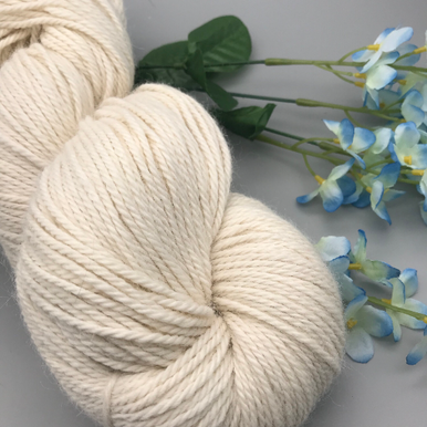 Bulky Natural Ecru Undyed Alpaca Yarn 8 oz Skein / Stick Chick Yarns