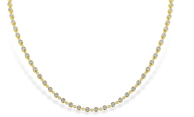 Double Sided Diamond Link Necklace