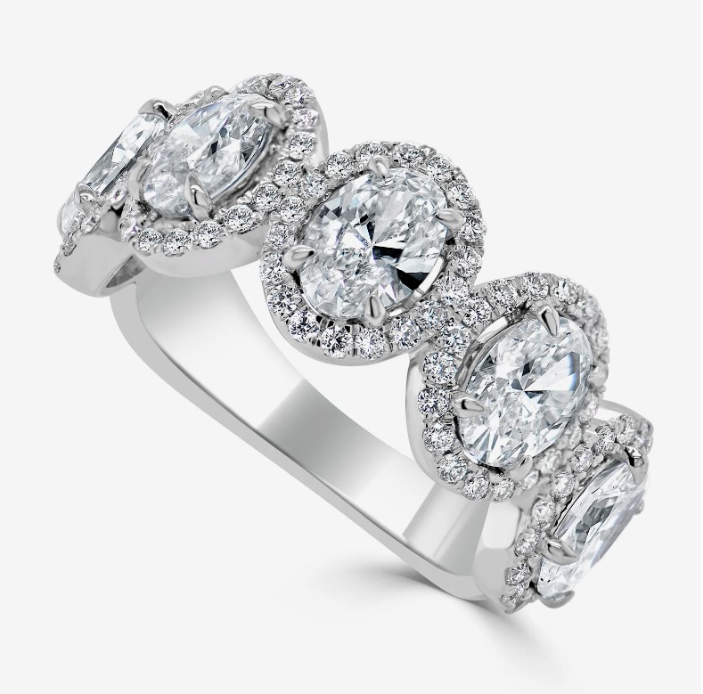 Oval Five Stone Diamond Ring