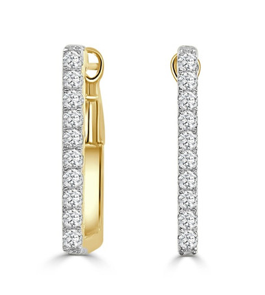 Rectangular Diamond Hoops