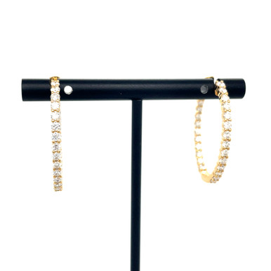2cttw Diamond Inside-Out Hoops - Summerwind Jewelers
