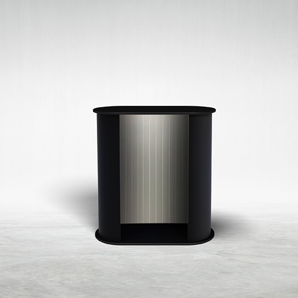 Oval Podium Trade Show Counter | Displayit