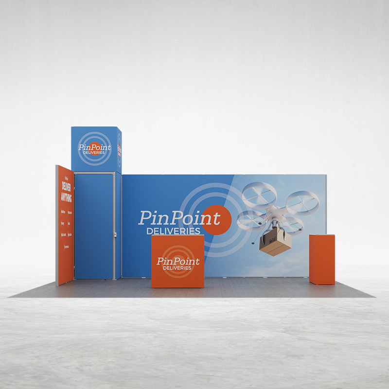 Displayit 20ft trade show Island display kit | Displayit