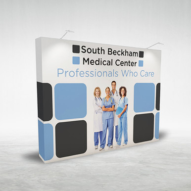 10' Flat Quick-up Pop-up Press Conference Backdrop | Displayit