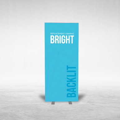 Bright 33" x 79" Backlit Banner Stand - Replacement Graphic | Displayit