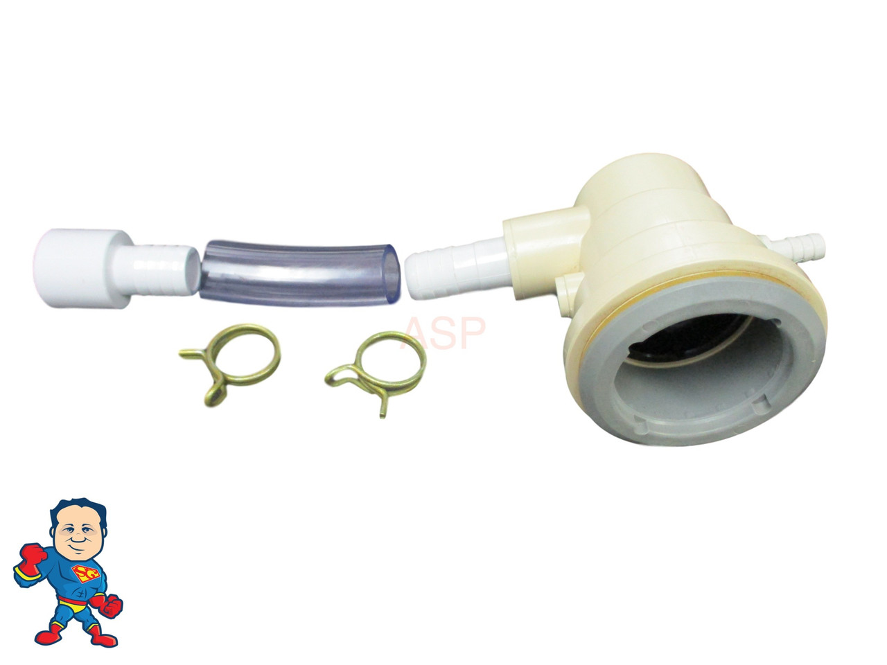 Jet Body, CMP, Spa Jet 3-1/2", 2-9/16", hole size, air 3/8" barb x ...