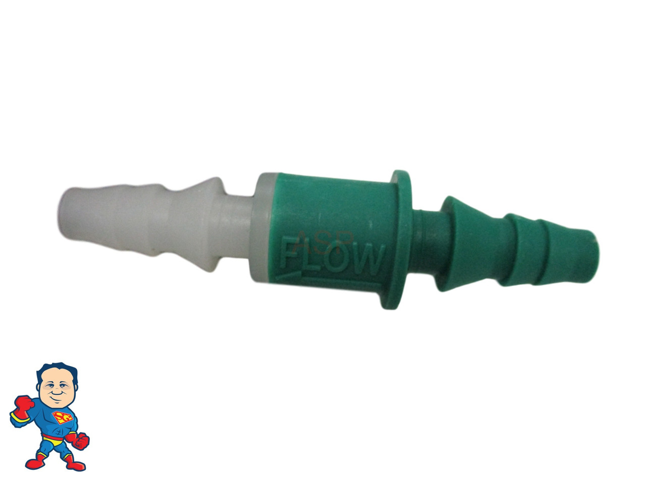 Ozone Check Valve Del Ozone 1/4" Barb x 3/8" Barb 1/2 psi