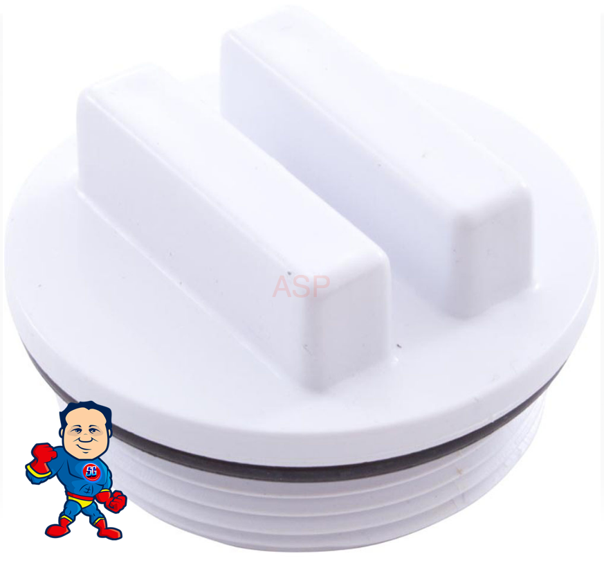 Pool Wall Return Drain Plug 1 1/2" mpt w/O-Ring CMP