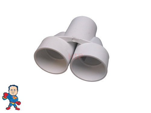 2" Slip Wye Manifold | Schedule 40 PVC Spa Fitting