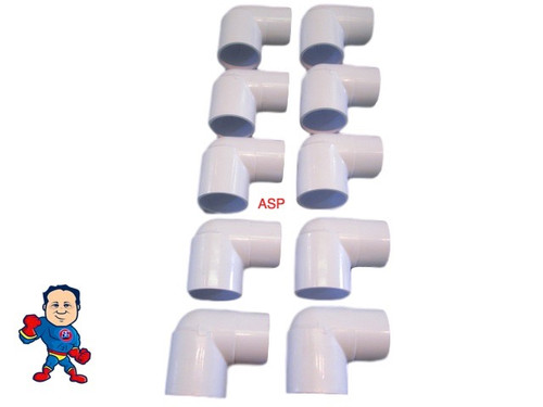 10X Hot Tub Spa 90° ELL 2" Street X 2" Slip Plumbing PVC Fitting How To ...
