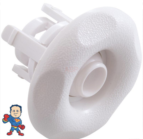 Waterway 2-9/16" White Mini Jet Internal 5 Scallop Adjustable