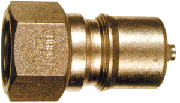 DOUBLE SHUT-OFF STEEL PLUG 1/4" FPT (DS2F2-BY) (5PK) - KECSupplies.com