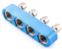 Quad Coupler, Blue (Includes SS Plugs) - KECSupplies.com
