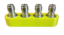 YELLOW QUAD COUPLER W/ STAINLESS STEEL PLUGS - KECSupplies.com