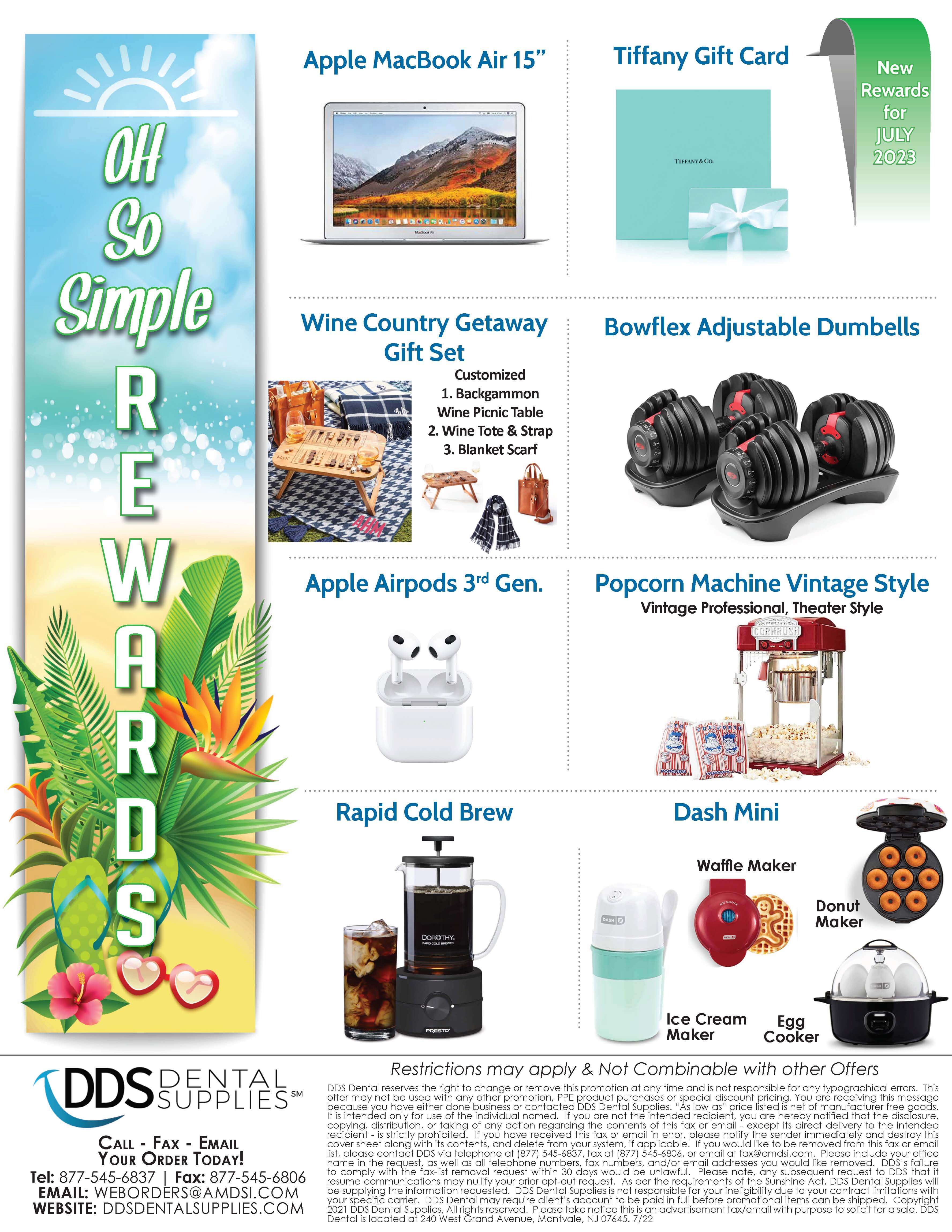 New Rewards for August 2022 from DDS Dental Supplies