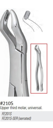 Nordent - Extraction Forceps #210s Serrated - DDS Dental Supplies