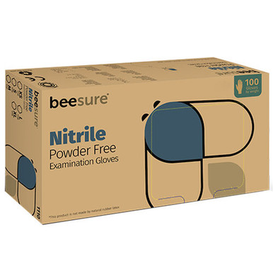 BeeSure Nitrile Exam PF Gloves (S) 100Bx - DDS Dental Supplies