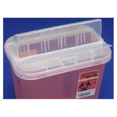 Sharps Container Horizontal Lid TransPairt Red 2 Gallon, Covidien ...